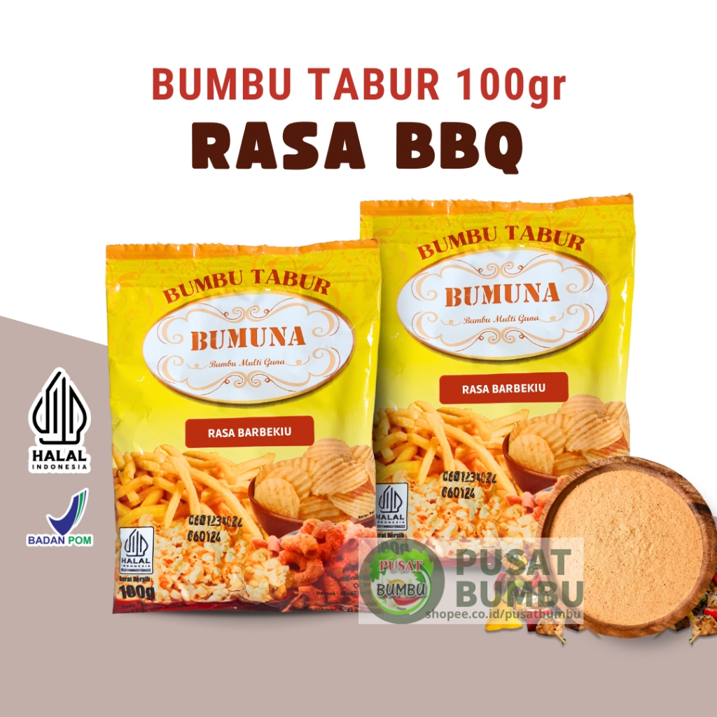 Jual Bumbu Tabur Rasa BBQ 100 gr Bumuna Bumbu Tabur Aneka Keripik Ayam ...