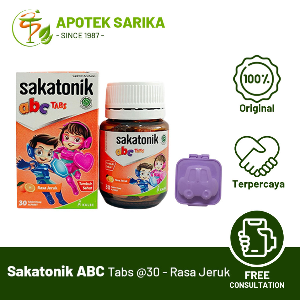 Jual Sakatonik ABC Isi 30 Tablet / Suplemen Multivitamin Anak Rasa ...