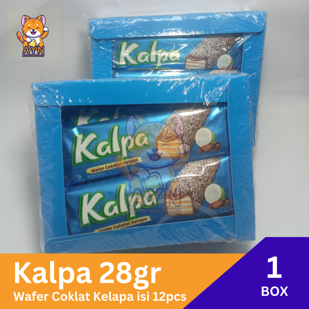 Jual Kalpa Wafer Coklat Kelapa 28gr (1 box isi 12) | Shopee Indonesia