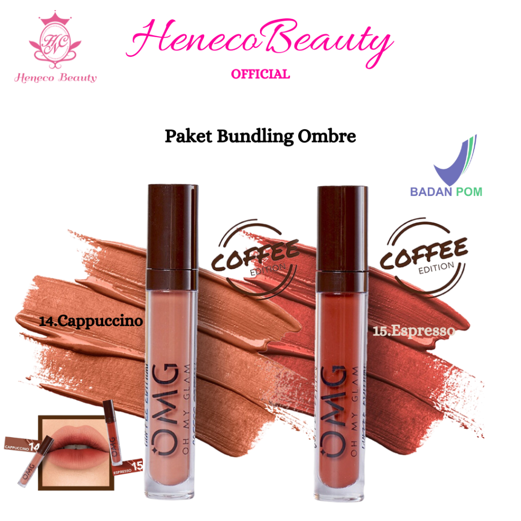 Jual OMG Matte Kiss Lip Cream (Shade 14+15) | Shopee Indonesia