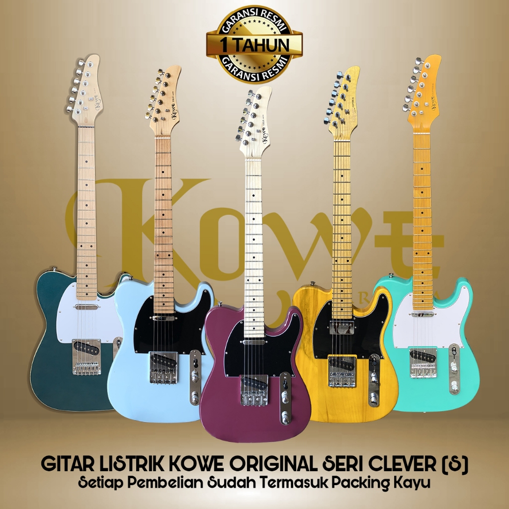 Jual Gitar Elektrik Original Merk KOWE Clever Model Tele Free Packing ...