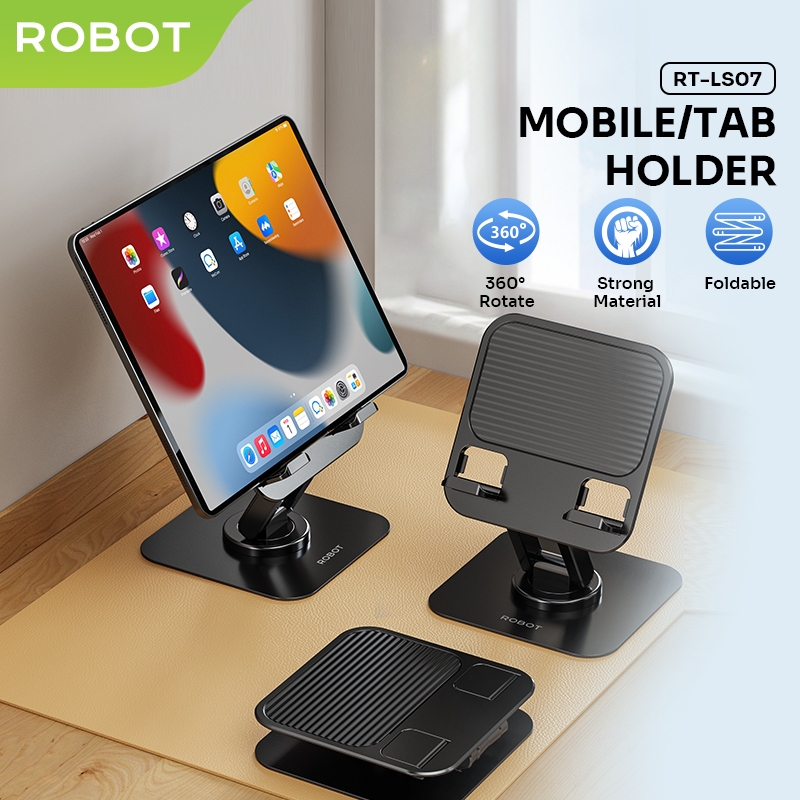 Jual ROBOT RT-LS07 Tablet IPad HP Holder Foldable Dudukan Aluminium ...