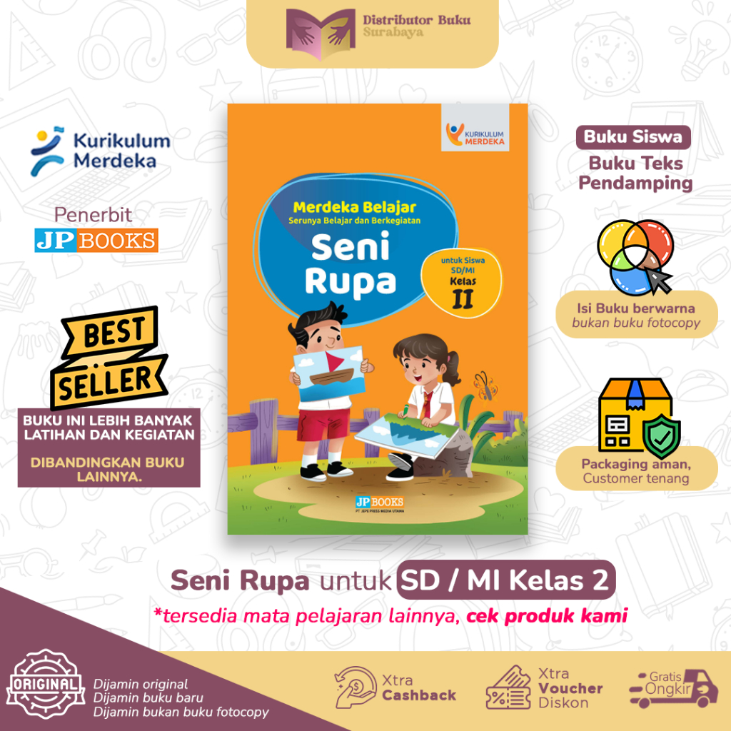 Jual Buku Teks Pendamping Siswa Pengayaan Seni Rupa Sd Kelas 2 - Kurikulum Merdeka - Penerbit JP ...
