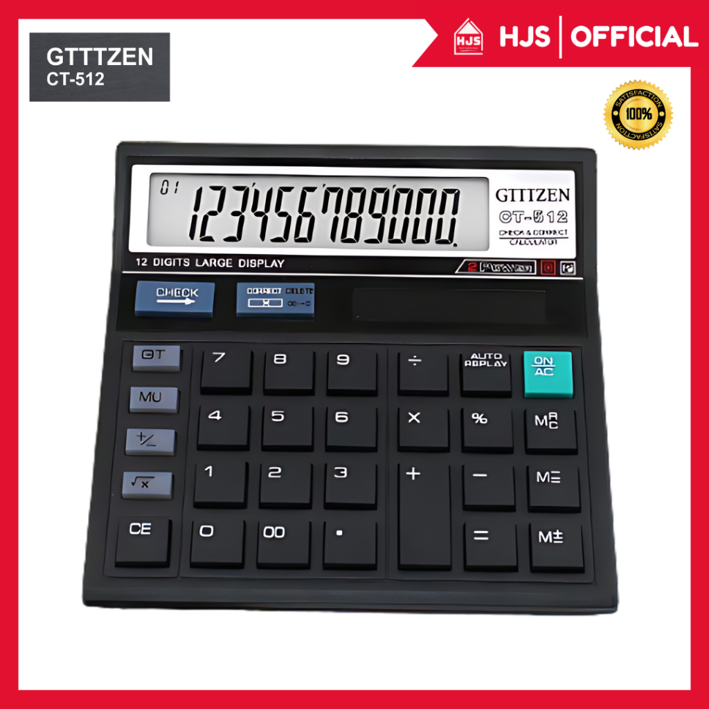 Jual [HJS] Kalkulator GTTTZEN CT-512 12 Digit / Calculator Check Dual 2 ...