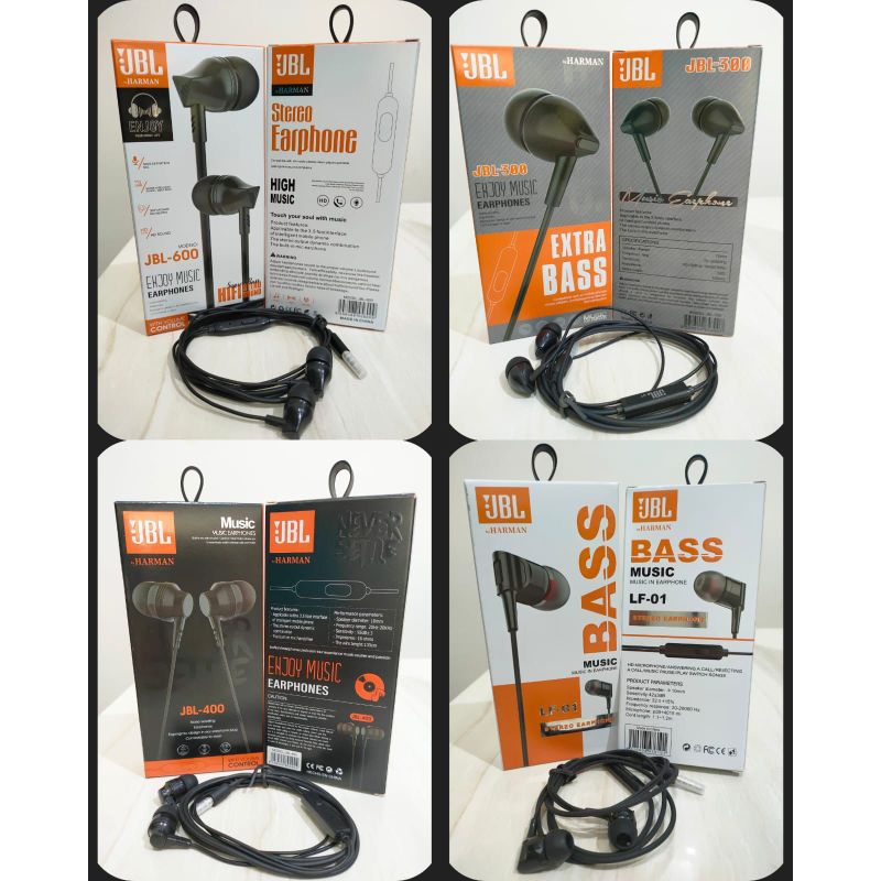 Jual HF Handsfree { JBL - 300 | 400 | 600 | LF-01 } Super Bass ...