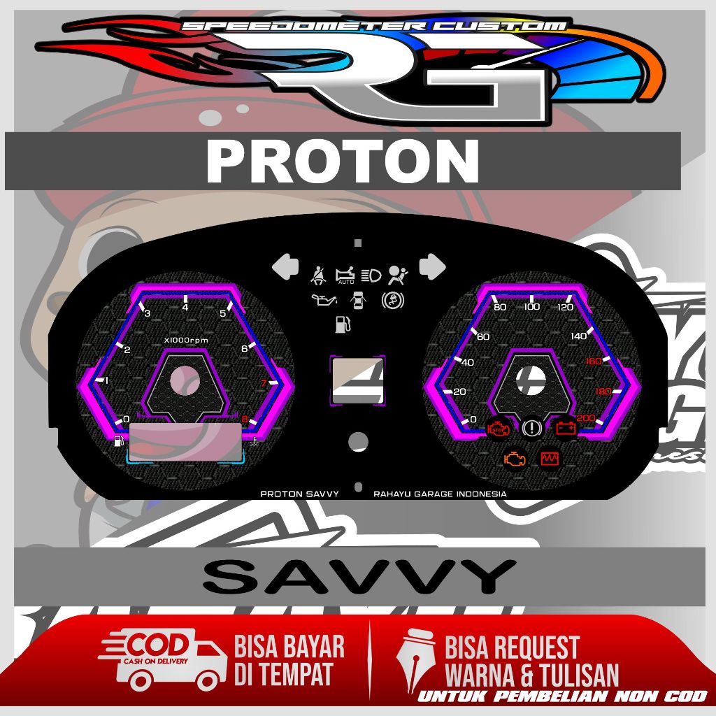 Jual PAPAN SPEEDOMETER CUSTOM PROTON SAVVY | Shopee Indonesia