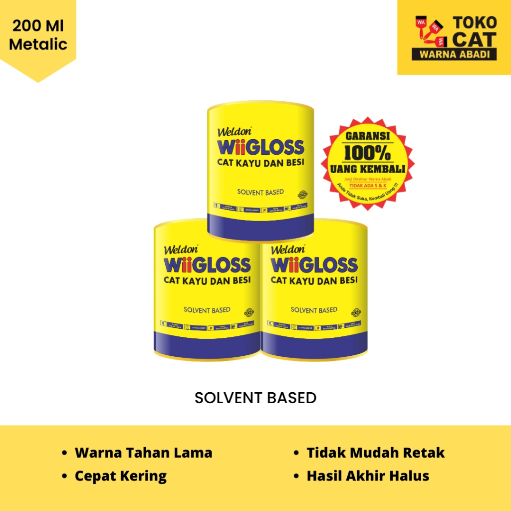 Jual CAT KAYU BESI WELDON WIIGLOSS 0.2 LITER - WARNA METTALIC | Shopee ...