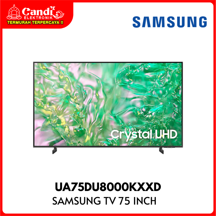 Jual SAMSUNG Crystal 4K UHD Smart TV 75 Inch DU8000 UA75DU8000KXXD | Shopee Indonesia