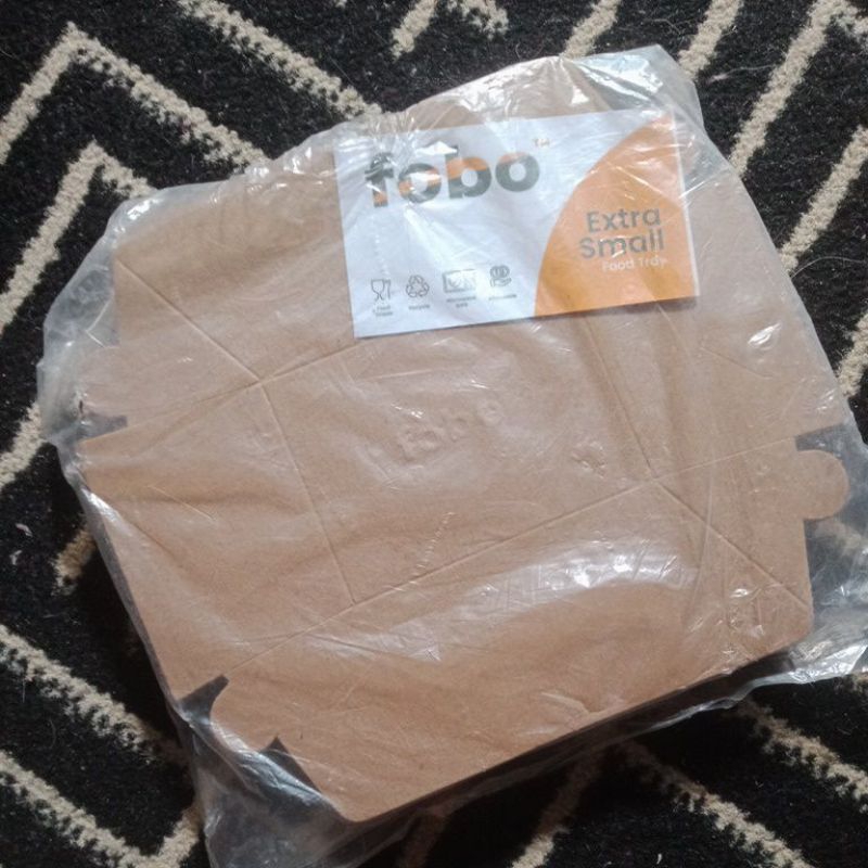 Jual Food Tray Extra Small Fobo / Paper Food Tray Polos Coklat Praktis ...