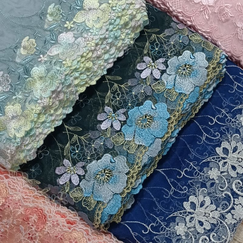 Jual Renda Tile varian motif cantik (Per50cm) | Shopee Indonesia