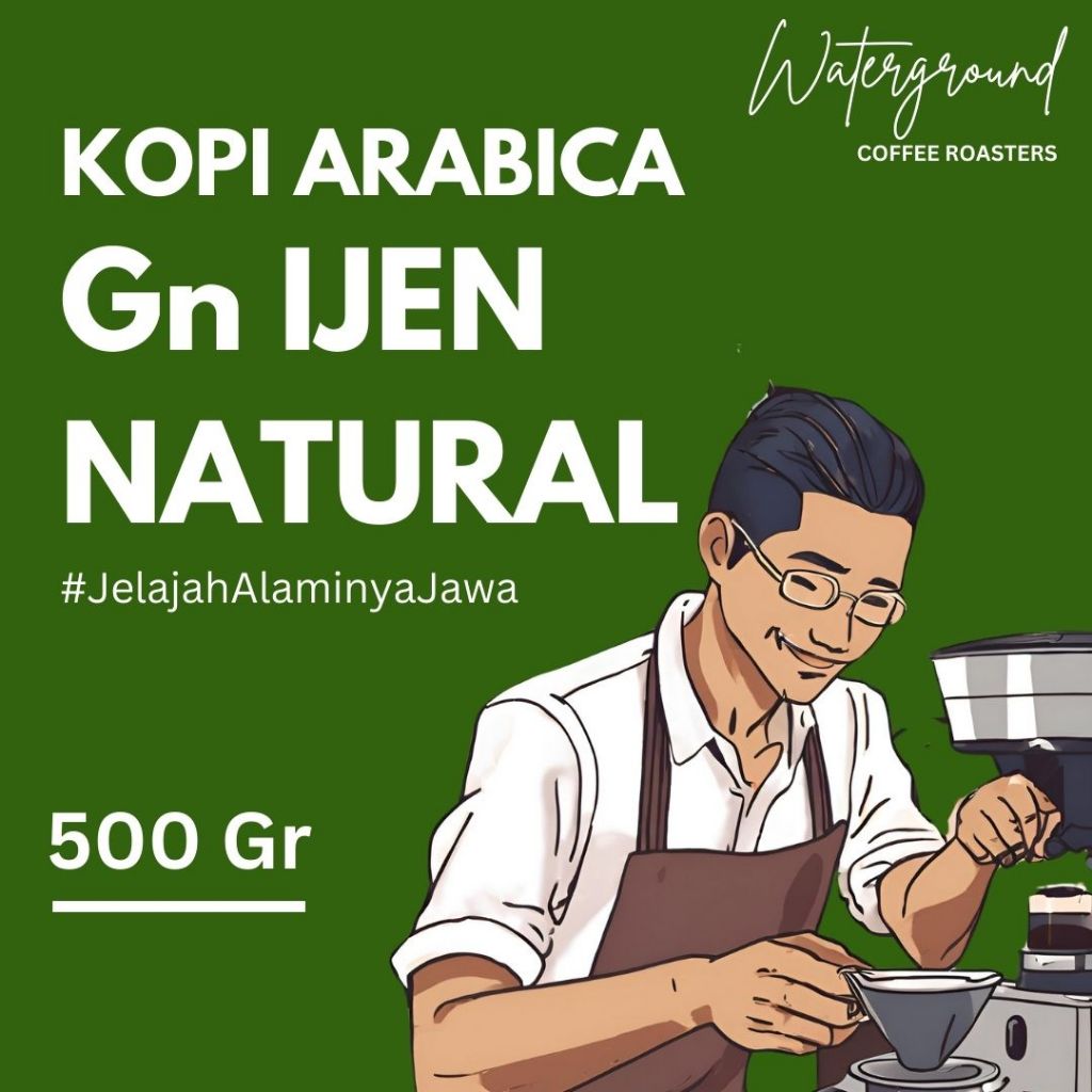 Jual Waterground Coffee Kopi Arabika Java Ijen Natural Process Biji ...