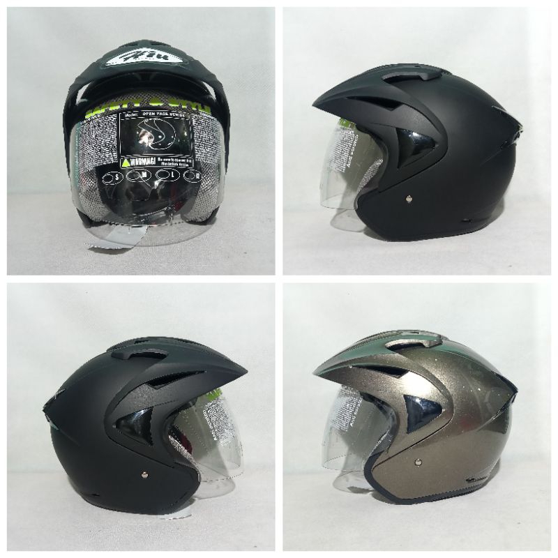 Jual HELM HIU ARROW WARNA SOLID DOUBLEVISOR ORIGINAL | Shopee Indonesia