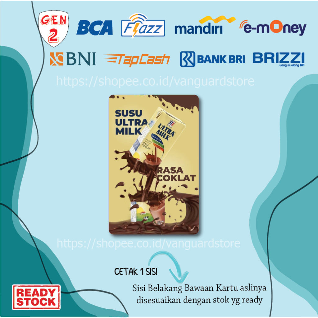 Jual KARTU E MONEY E TOLL GAMBAR SUSU ULTA MILK COKLAT EMONEY MANDIRI ...