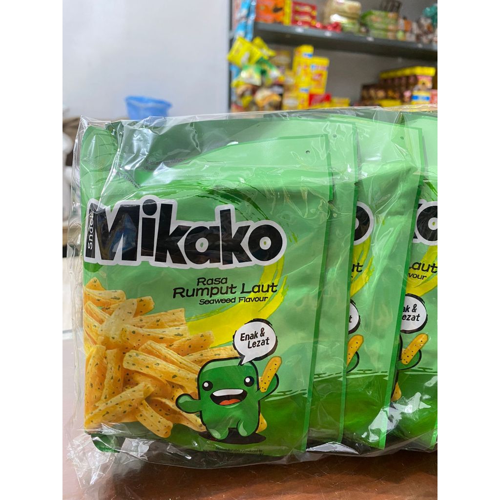 Jual Mikako Snack Rasa Rumput Laut isi 10 Bks | Shopee Indonesia
