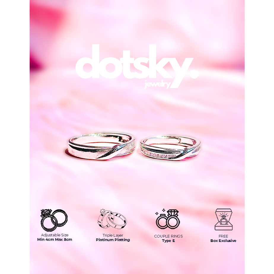 Jual Cincin Silver Couple S925 Adjustable Cincin Tunangan Cincin Kawin ...