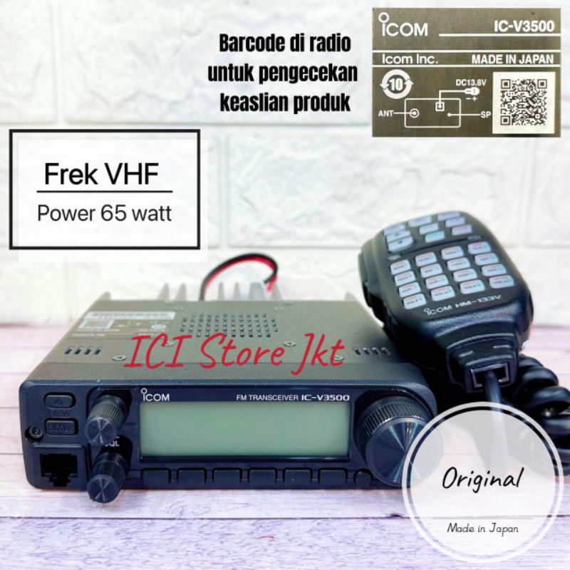 Jual Radio Rig ICOM ICV3500 / Icom IC V3500 Original / Radio Rig Icom ...