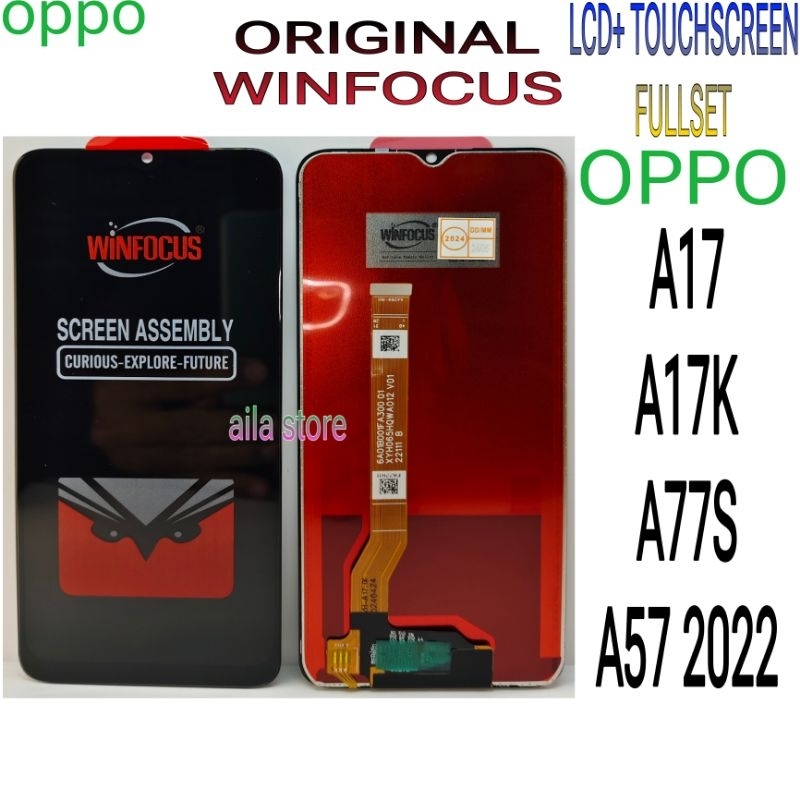 Jual LCD OPPO A57 2022/A17/A17K/A77S ORIGINAL WINFOCUS FULLSET | Shopee ...