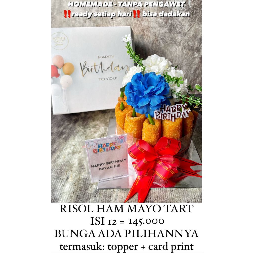 Jual Risol Ham Mayo Tart - Free Topper dan Gift Card - Ready Setiap ...