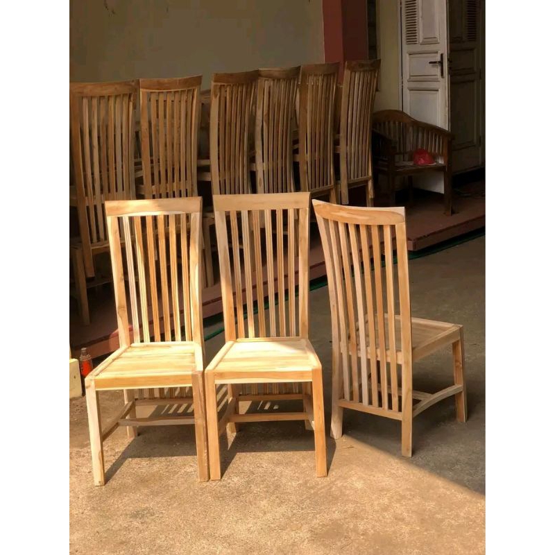 Jual Ready Stok !! kursi makan minimalis Full Kayu Jati kursi cafe resto jati kursi rumah makan ...