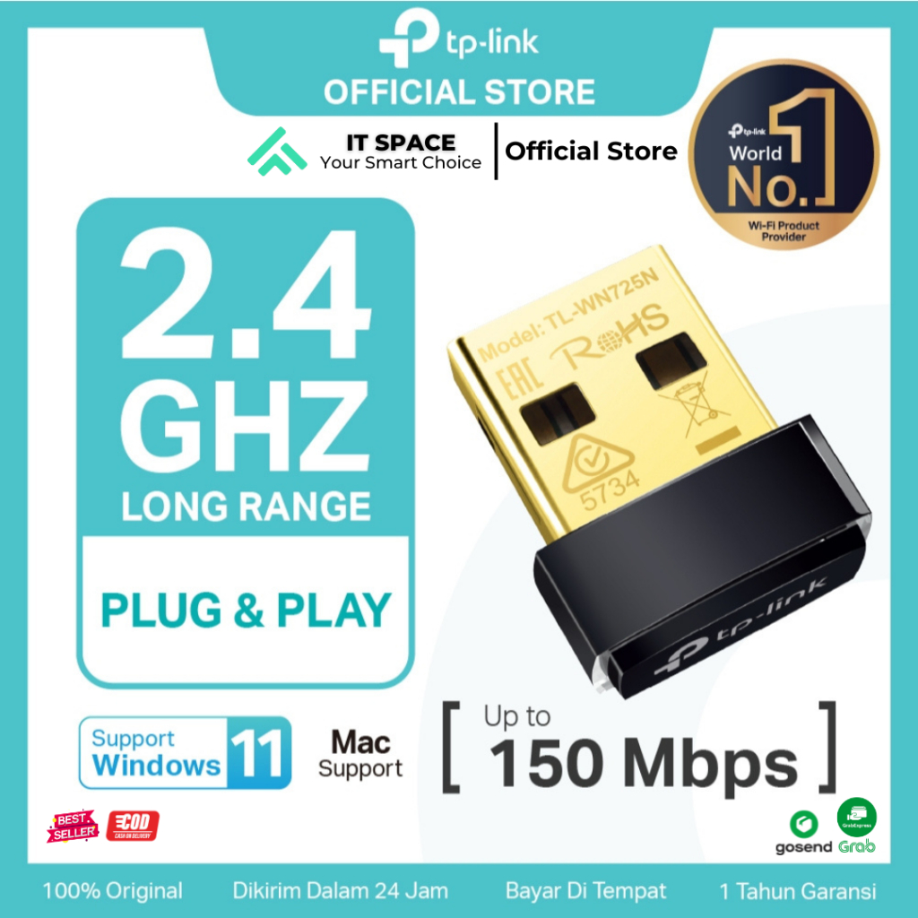 Jual TP-Link TL-WN725N USB Wifi TP Link Adapter TL WN725n TLWN725N Wifi Receiver PC 150Mbps ...