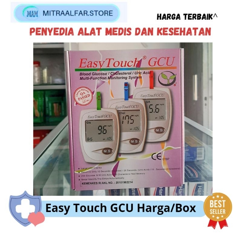 Jual Easy Touch GCU 3 in 1 Alat Cek Gula Darah Strip Alat Cek Gula ...