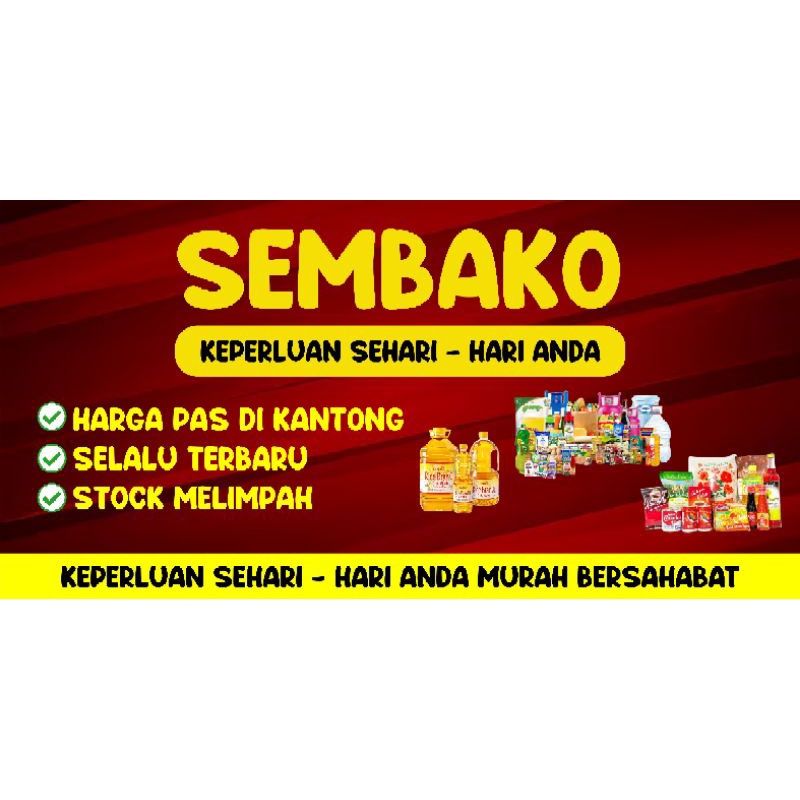 Jual Cetak Spanduk Toko Sembako Berbagai Ukuran Bisa Riquest | Shopee ...