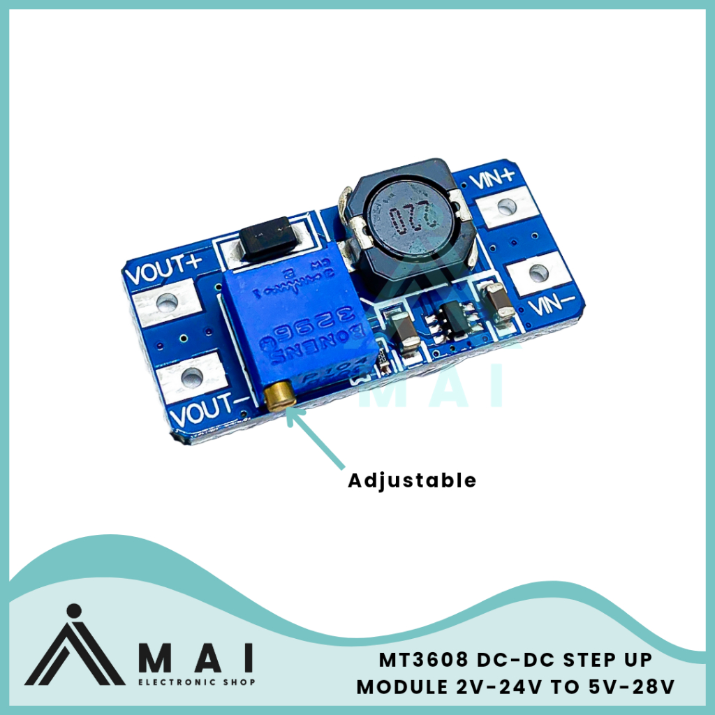 Jual MT3608 Boost Converter DC-DC Step Up Adjustable | Shopee Indonesia