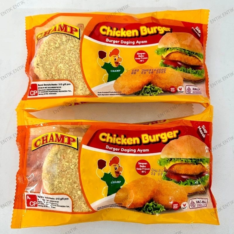 Jual Burger Champ | Chicken Burger | Shopee Indonesia