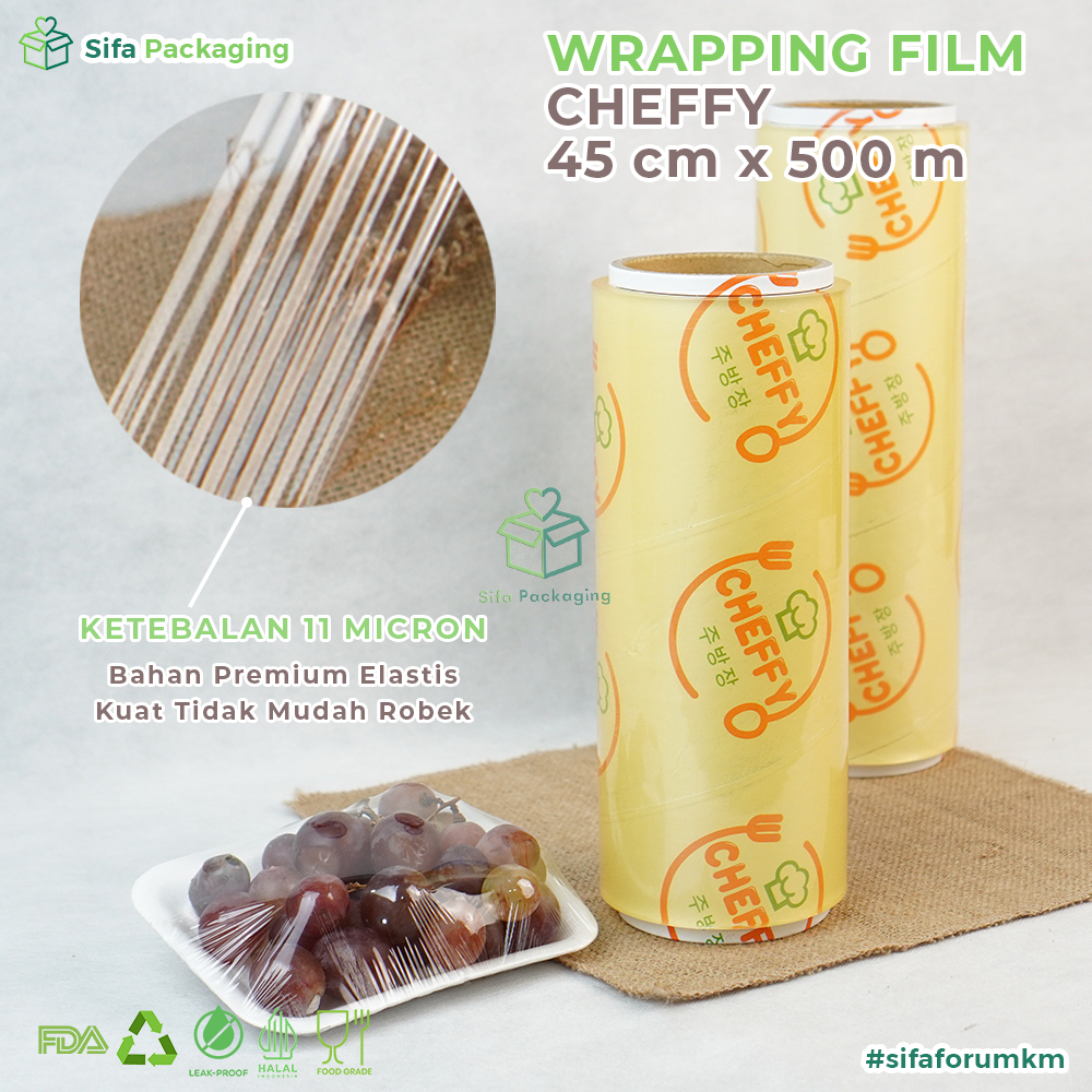 Jual Wrapping FIlm Cheffy 45X500 Plastik pembungkus makanan Plastik ...