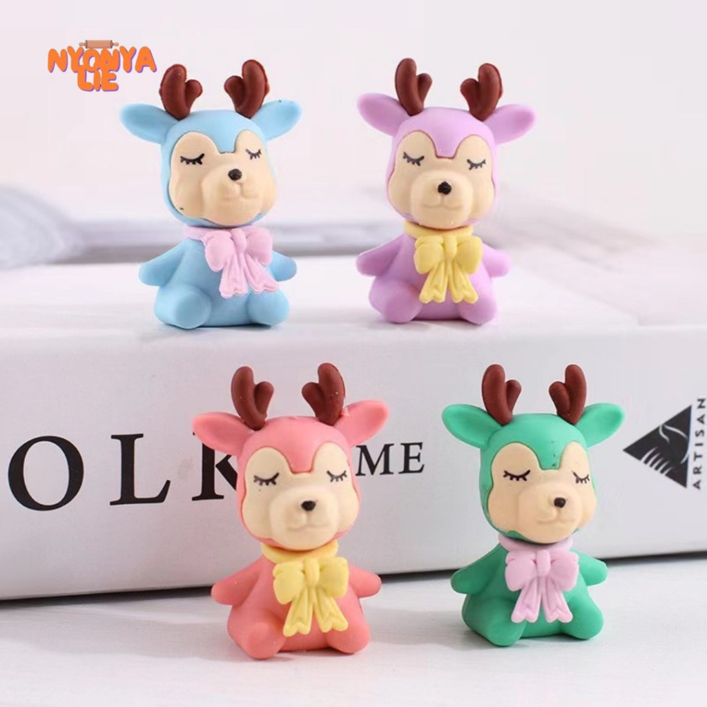 Jual CRM48 Cake Topper Rubber Binatang Hutan Zoo Singa Rusa Dino Cat ...