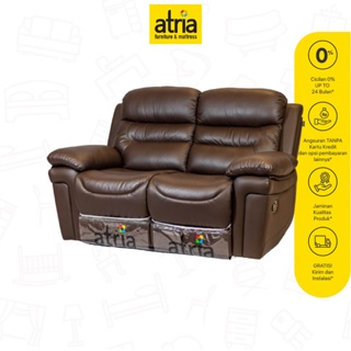 Jual Atria Sofa Santai Bolivia Recliner Half Leather 2 SEAT | Shopee ...