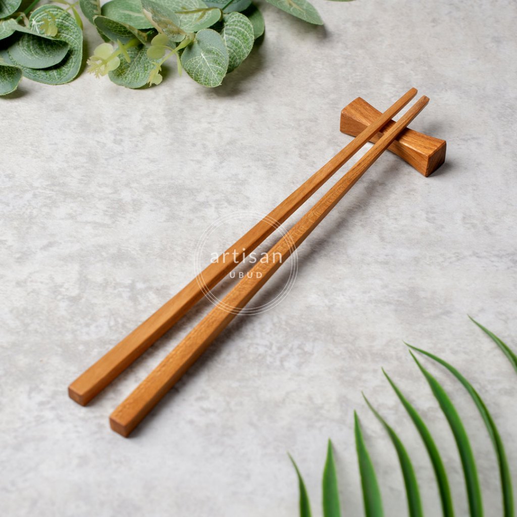 Jual Avanti - Sumpit Kotak Kayu Jati / Sumpit + Tatakan Kayu Jati ...
