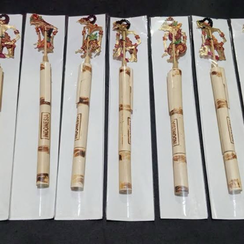 Jual Pulpen wayang kulit 1 kodi (isi 20pcs) Pulpen bambu wayang ...
