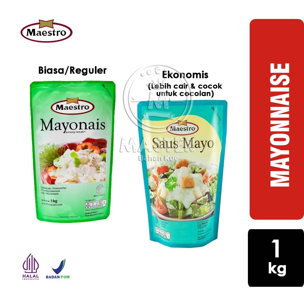 Jual Maestro Mayonaise Mayo Murah Isian Cocolan Creamy [1 kg] | Shopee ...