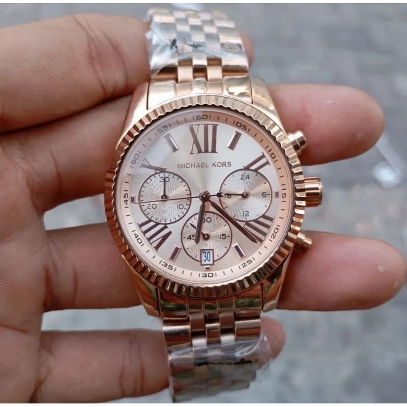 Jual MICHAEL KORS MK5569 Chronograph Rose Gold Watch ORIGINAL (New Ex ...