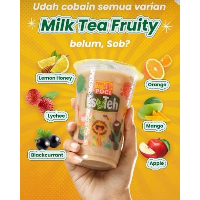 Jual teh poci rasa susu apel ( milk tea fruity apel) | Shopee Indonesia
