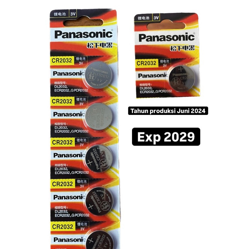 Jual baterai panasonic 2032/harga per pcs/baterai jam/baterai ...
