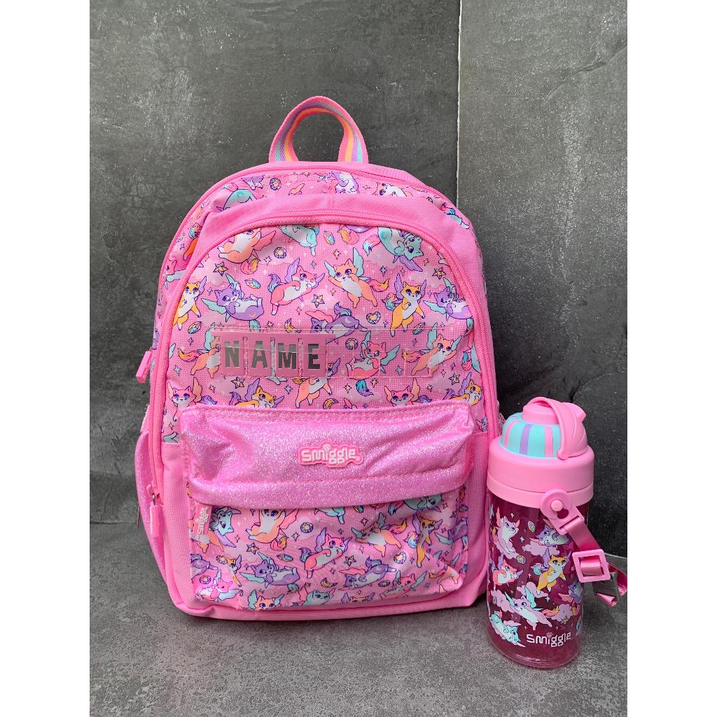 Jual SMIGGLE HAPPY TALES JUNIOR BACKPACK & BOTTLE SET CAT NAME - TAS ...