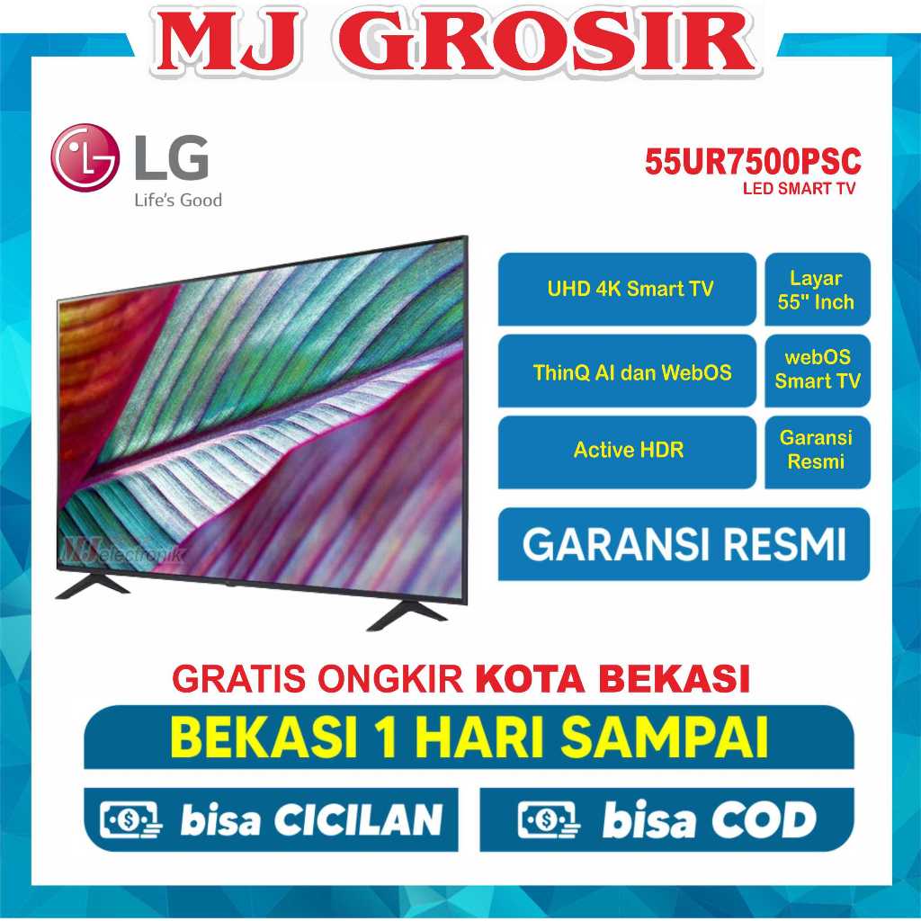 Jual LED TV LG 55" 55UR7500 PCS 55 INCH SMART TV 4K | Shopee Indonesia