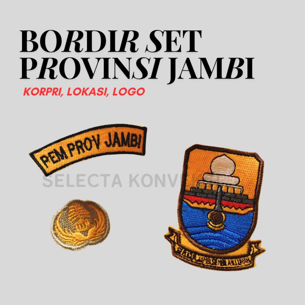 Jual Bordir Emblem Logo Pemerintah Provinsi Pemprov Jambi dan lokasi ...