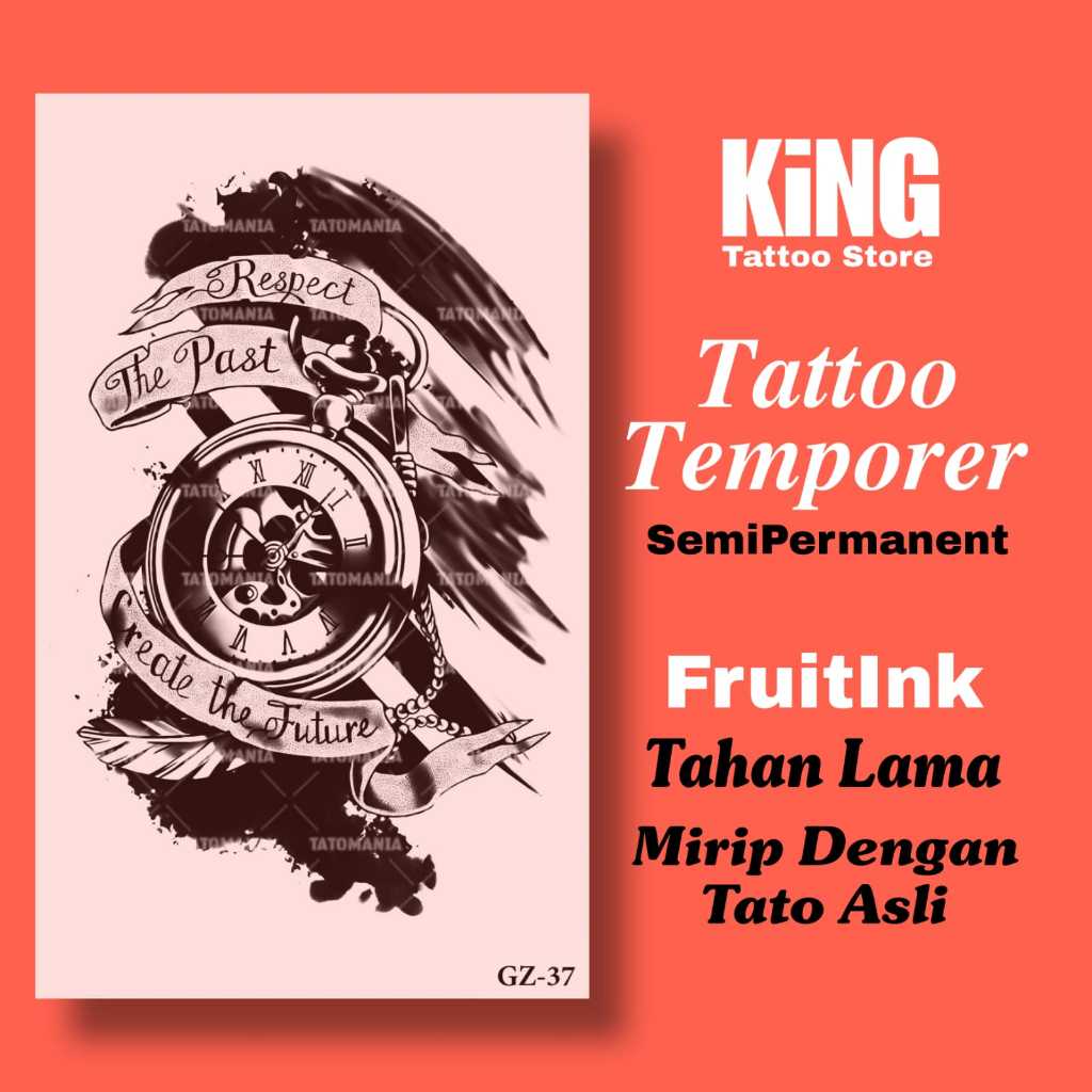 Jual Stiker tato temporer semi permanen GZ-37 motif jam ...