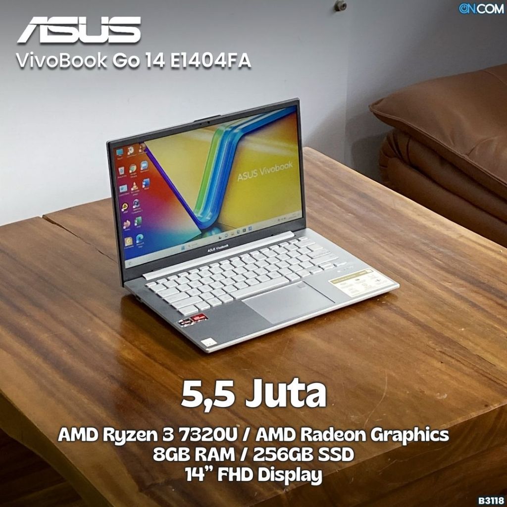 Jual ASUS VivoBook Go 14 E1404FA/AMD Ryzen 3 7320U/RAM 8 GB/SSD 256 GB ...
