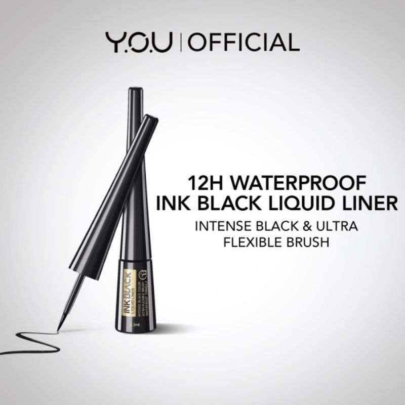 Jual YOU Ink Black Liquid Liner Black Waterproof - Y.O.U Eyeliner Cair ...