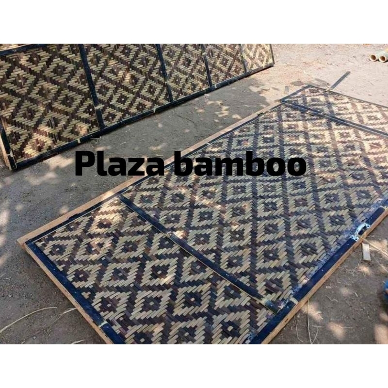 Jual Gedek motif 1,5 mtr full kulitan | bilik motif | anyaman bambu ...