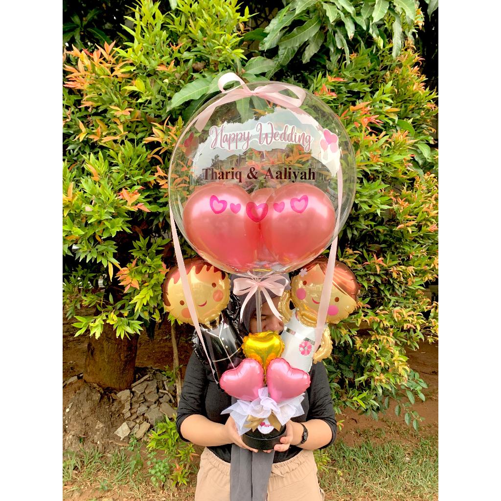 Jual Buket Balon MEDIUM + PITA + BALON FOIL + SNACK + COKELAT / Bunga ...