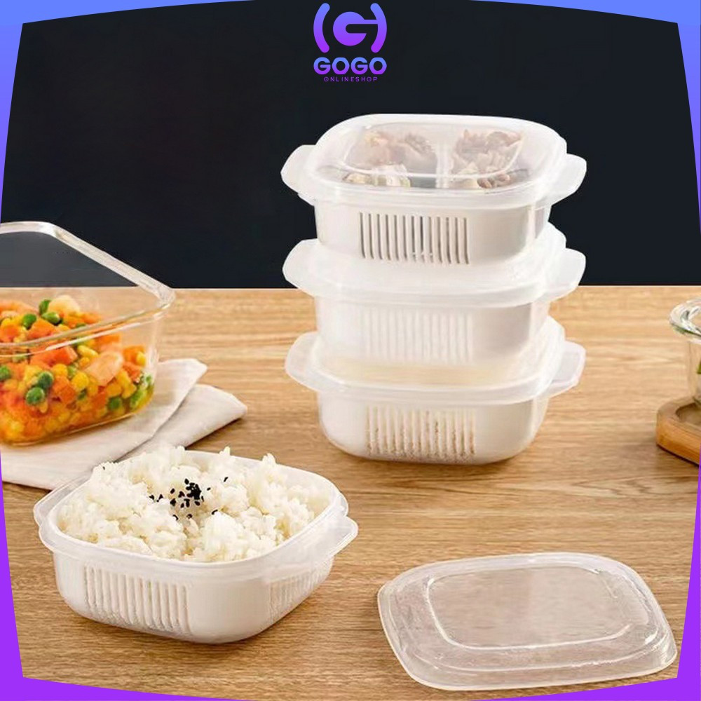 Jual GOGO-C1155 Wadah Penyimpanan Makanan Dengan Tirisan Serbaguna ...