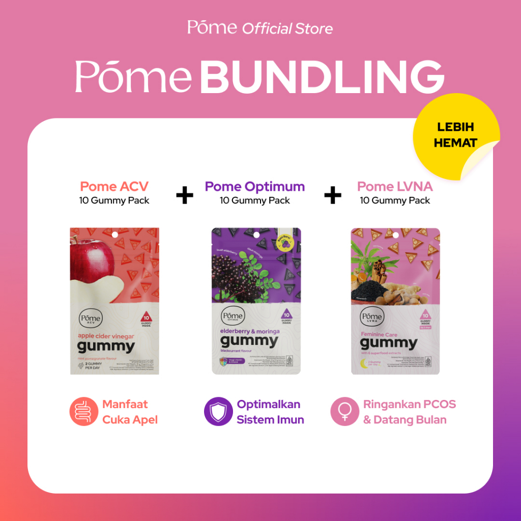 Jual POME BUNDLING (Pome ACV 1 Sachet + Pome Optimun 1 Sachet + Pome ...
