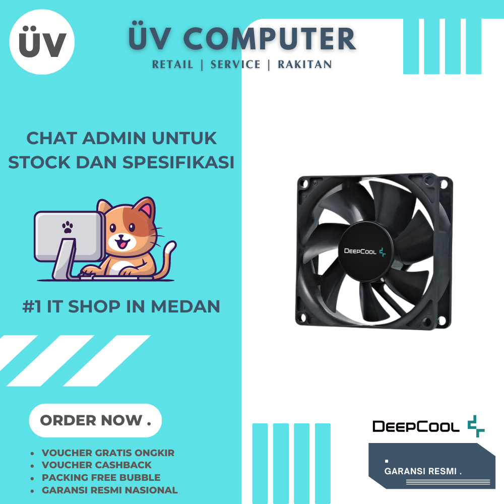 Jual Fan Casing Komputer Deepcool XFAN80 Molex Black Hitam 80mm 8cm ...