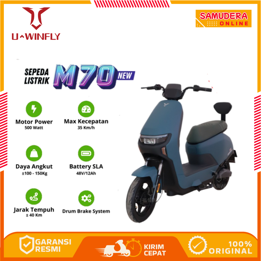 Jual Sepeda Listrik Uwinfly M70 [500W] Original Garansi Resmi Uwinfly ...