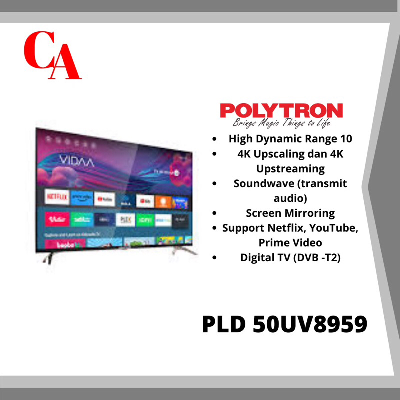 Jual POLYTRON led tv SMART tv 50” PLD 50UV8959 SMART TV POLYTRON 50 ...